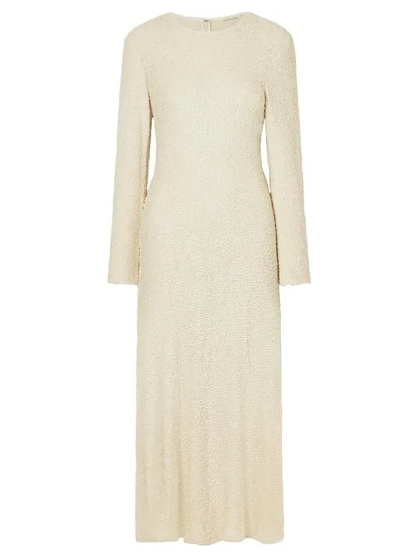 HEIRLOME Mercedes Bouclé Maxi Dress - Neutrals