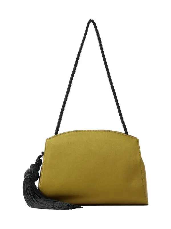 LIFFNER Tassel Satin Shoulder Bag - Yellow