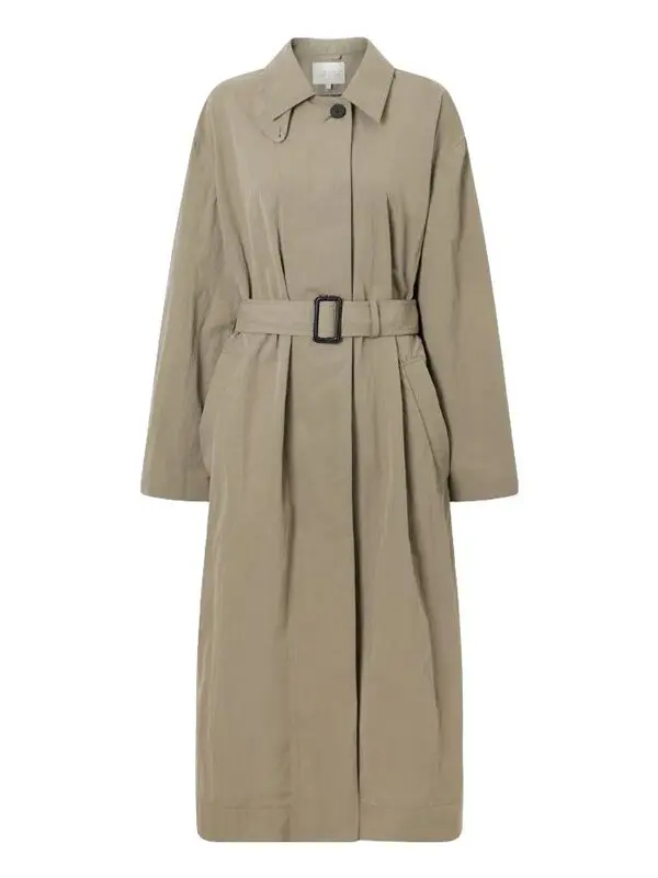 Studio Nicholson Campion Belted Crinkled-shell Trench Coat - Neutrals