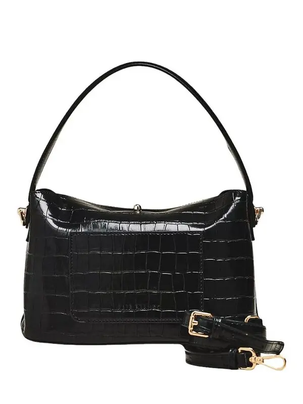 MELIE BIANCO Lana Croc Crossbody Bag - Black
