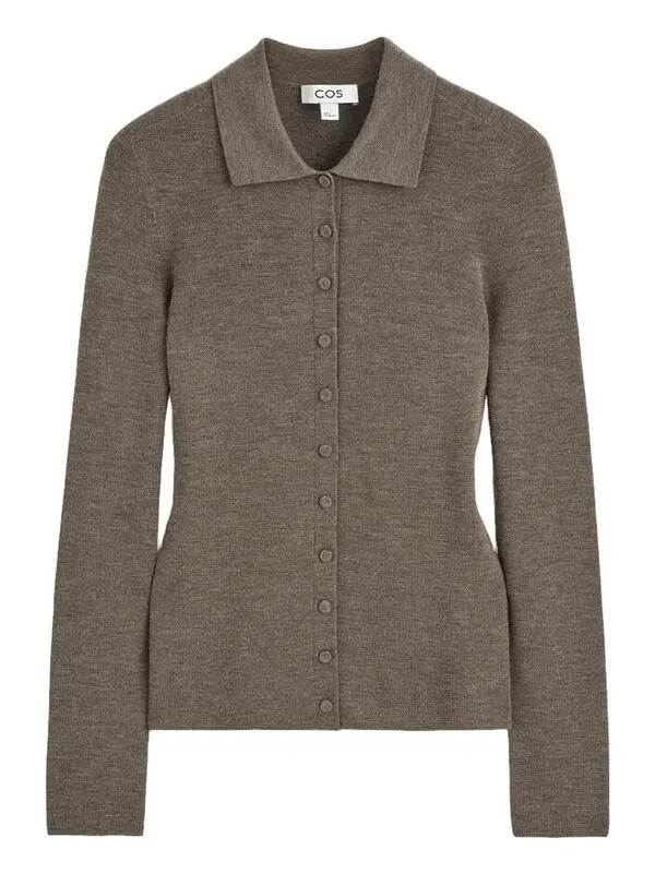 Cos Seamless Merino Wool Shirt - Beige