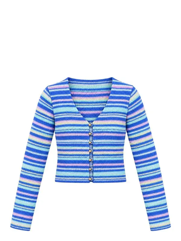 LESSEA Confetti Coast Cardigan - Blue