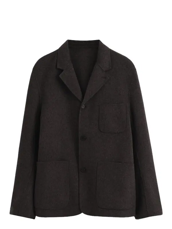 Cos Relaxed Double-faced Wool Blazer - Brown