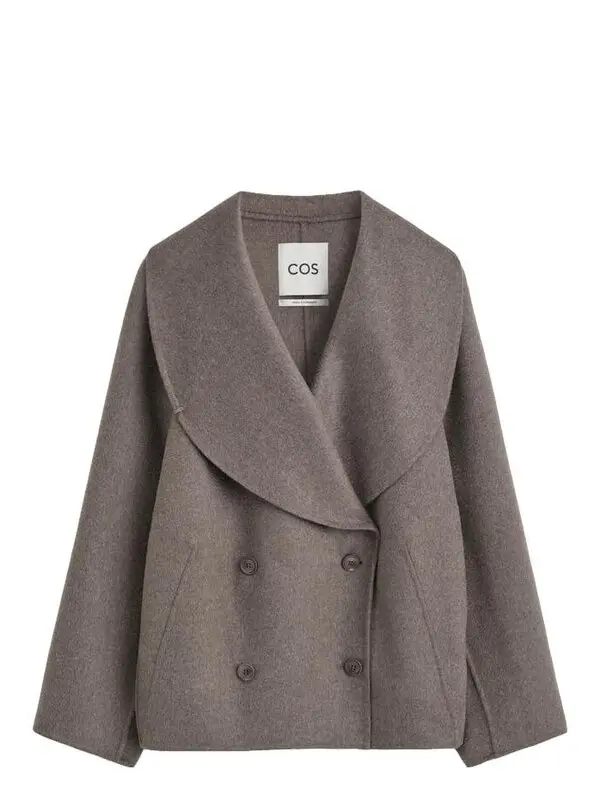 Cos Double-faced Cashmere Bomber Jacket - Beige