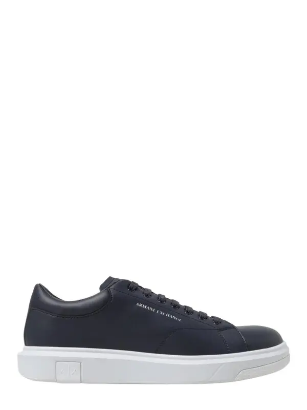 Armani Exchange Leather Sneakers - Black