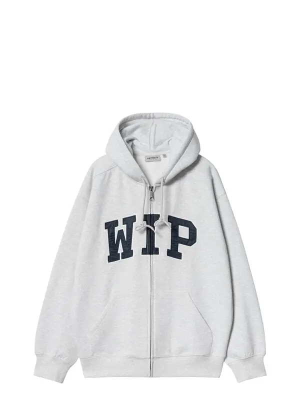Carhartt Work In Progress Hooded Wip Sweat Jacket - Grey Heather