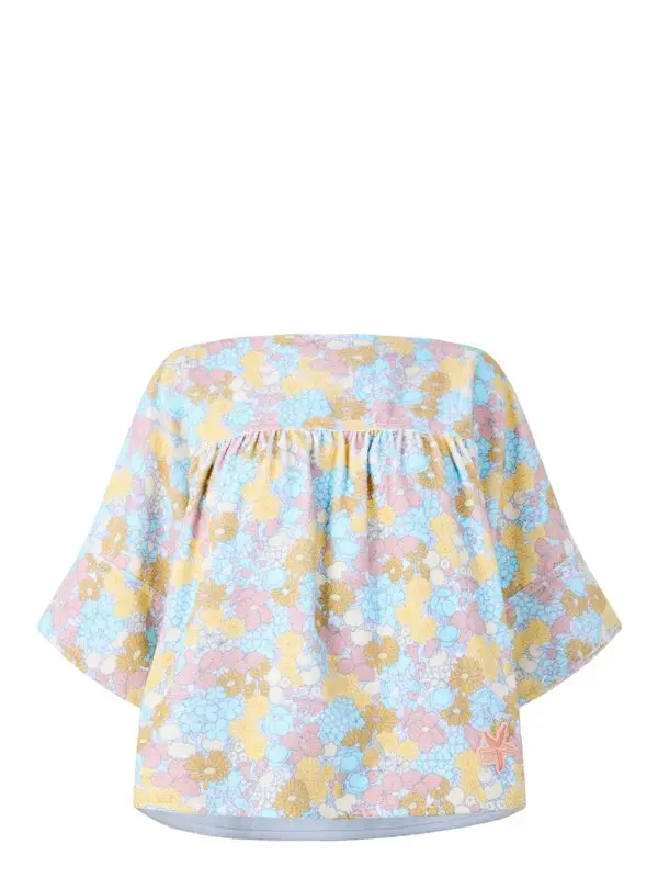 Chloé Floral Printed Loose Top - Blue