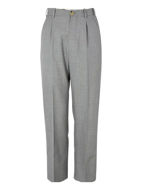 Gucci Check Straightleg Trousers - Gray
