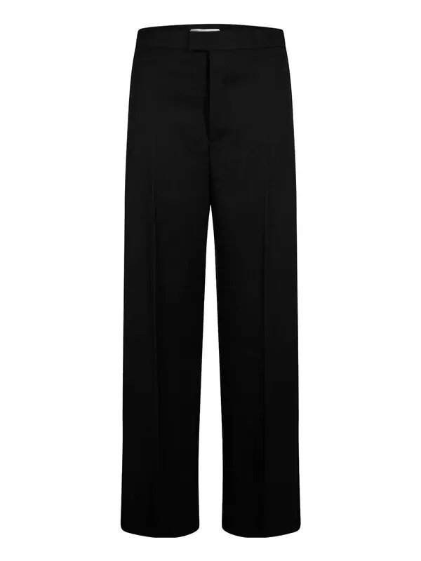 Bottega Veneta Highwaisted Wideleg Trousers - Black