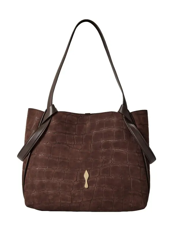 CHRISTIAN LOUBOUTIN Crocodileembossed Tote Bag - Red