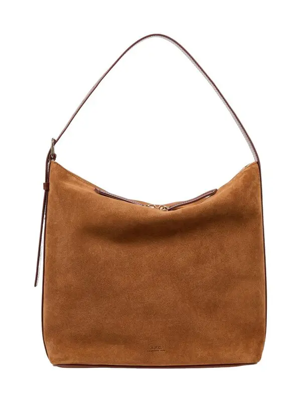 A.p.c. Vera Zippered Shoulder Bag - Camel
