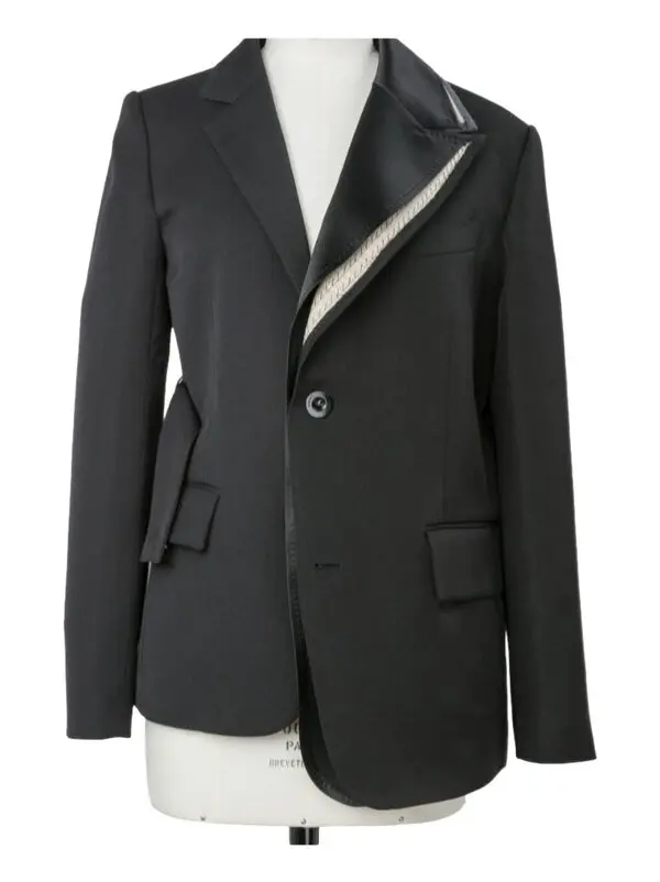 Sacai Long-sleeve Blazer - Black