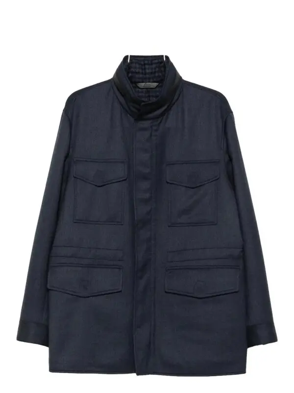 Brioni Long-sleeve Casual Jacket - Navy Blue