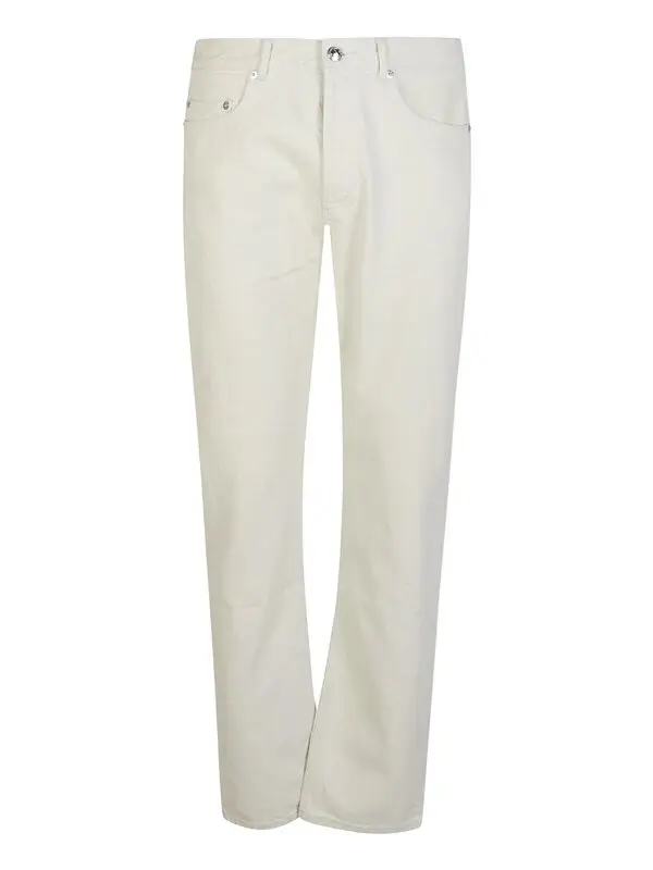 A.p.c. Button Detailed Straight Leg Jeans - White