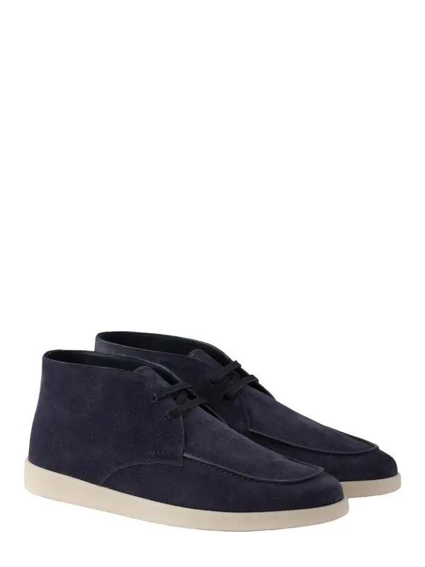 Prada Suede Chukka Boots - Blue