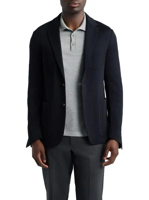Canali Impeccabile Trim Fit Solid Sport Coat - Navy