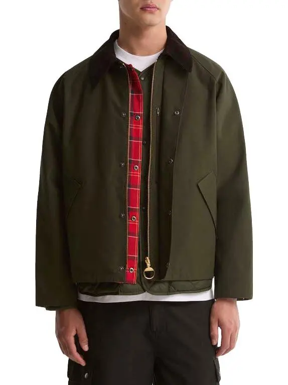 Barbour Os Reversible Transport Jacket - Sage Multi