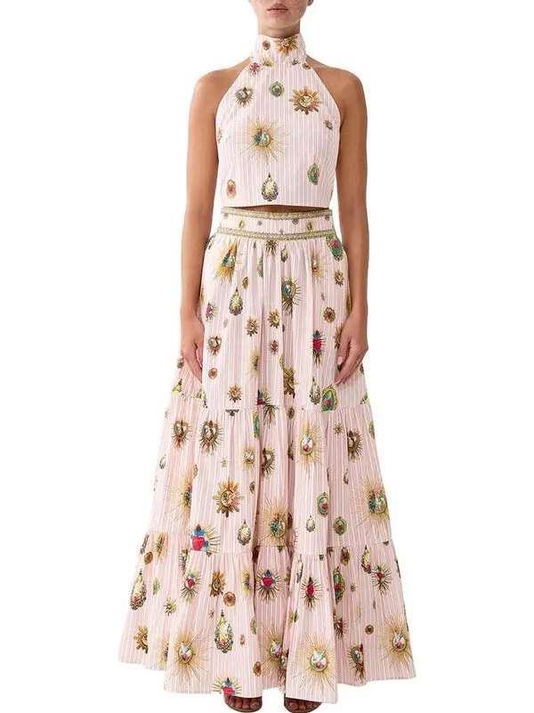 Camilla High Waisted Tiered Skirt - Painted Prayers