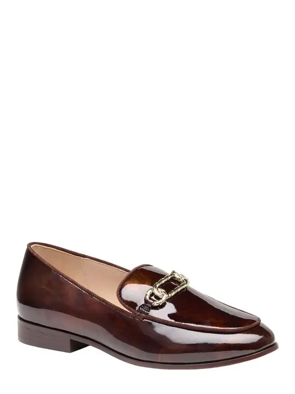 Johnston & Murphy Ali Chain Leather Loafer - Dark Brown Leather
