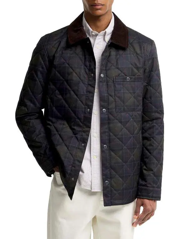 Barbour Tartan Quilted Shirt Jacket - Shadow Classic