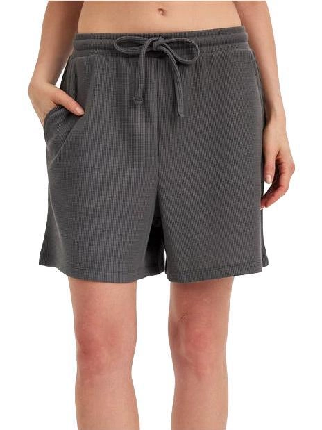 BEACH LIFE BY GOTTEX Summer Lounge Waffle Shorts - Dark-grey
