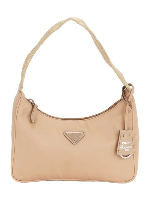 Prada Re-edition 2000 Re-nylon Mini Shoulder Bag In Beige - Cameo