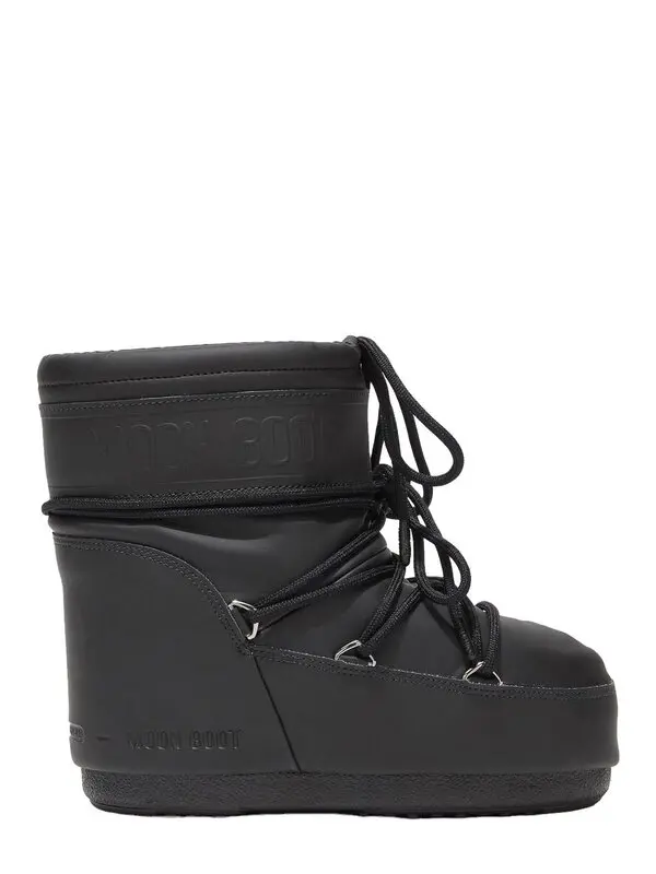 Moon Boot Icon Two-tone Ankle Snow Boots With Adjustable Laces - Black