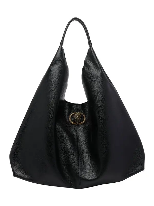 Kurt Geiger Chelsea Large Grained Calf Leather Hobo Bag - Black