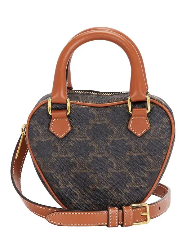 Celine Triomphe Heart Handbag - Brown