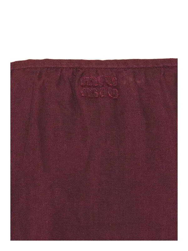 Miu Miu Lino Skirt - Bordeaux