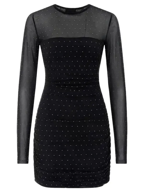 Liu Jo Rhinestone-embellished Mini Dress - Black