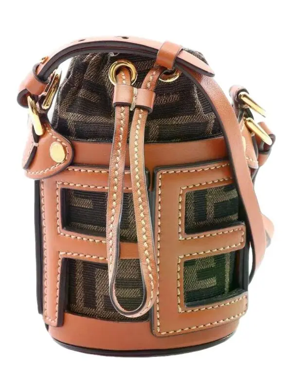 Fendi 2010s Zucca Bucket Bag - Brown