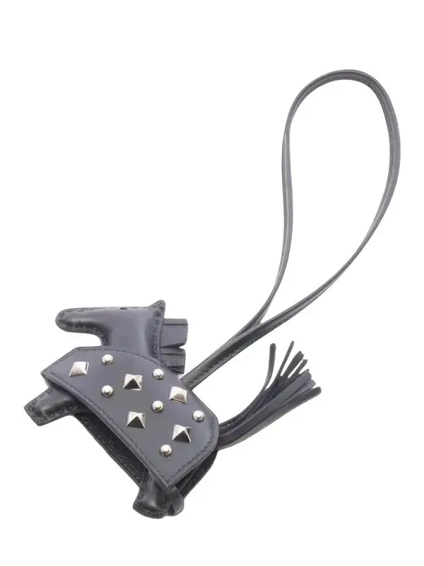 Hermès Pm Rodeo Robeocool Studded Bag Charm - Black