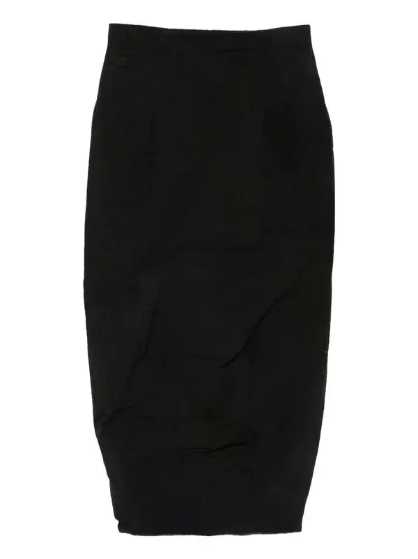 RUNDHOLZ Textured Panelled Midi Skirt - Black