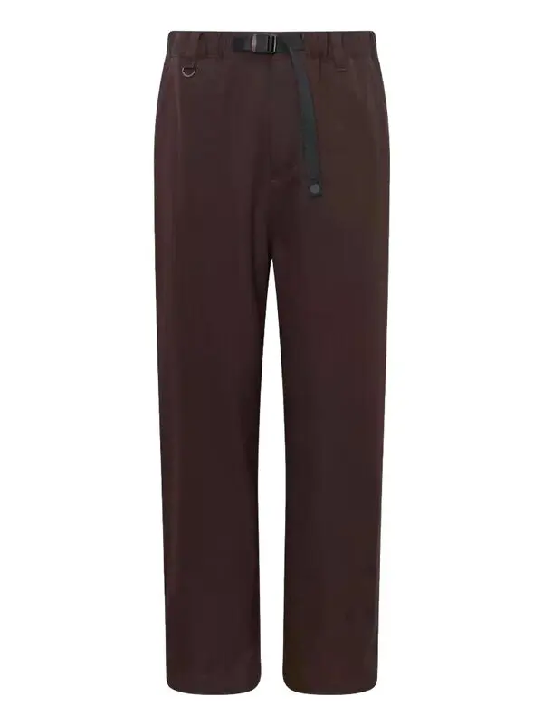 VOWELS Belted Wool Trousers - Brown