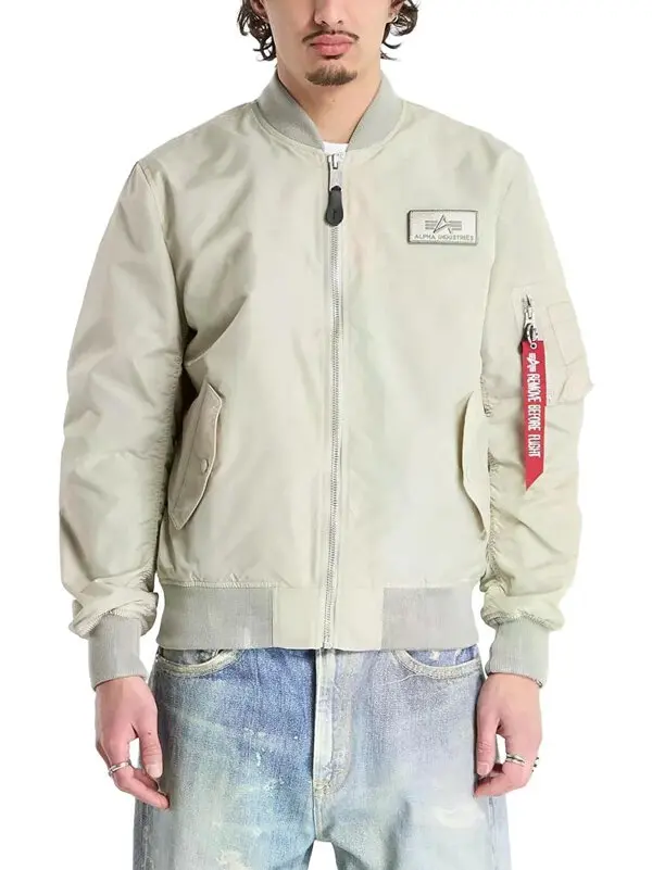 Alpha Industries Ma-1 Ttc Logo-patch Jacket - Neutrals