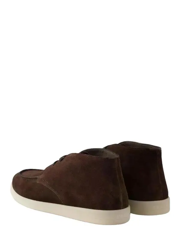 Prada Suede Chukka Boots - Brown