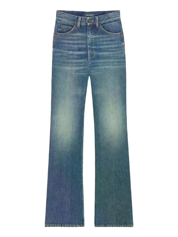 Saint Laurent Clyde High-rise Straight Jeans - Blue