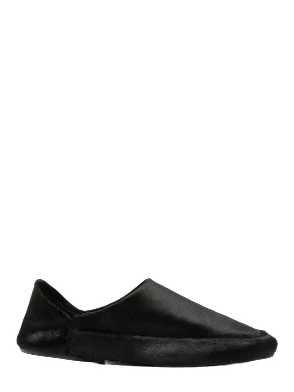JUDE Floor Pony Hair Slippers - Black