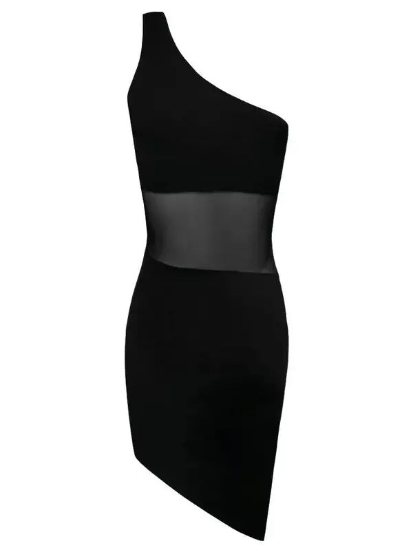 OW Mini Curve Asymmetrical Dress - Black