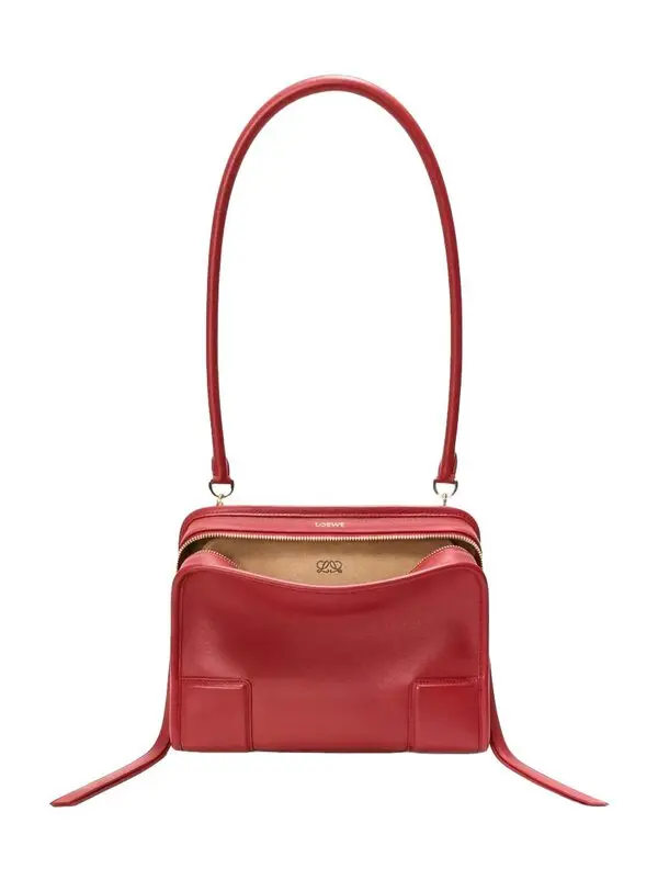 Loewe Small Amazona 180 Leather Tote Bag - Red
