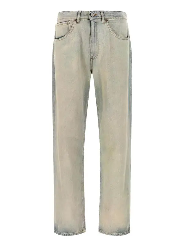 MAISON MARGIELA Logo-patch Straight-leg Jeans - Blue