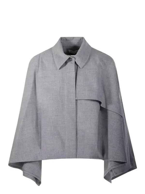 OSCAR THE COLLECTION Cape-style Layered Top - Grey