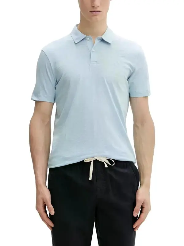 Marc O'polo Slub-texture Logo-embroidered Polo Shirt - Blue