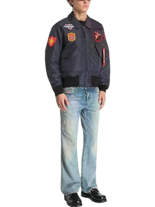 Alpha Industries Cwu-45/p Devils Brigade Bomber Jacket - Blue