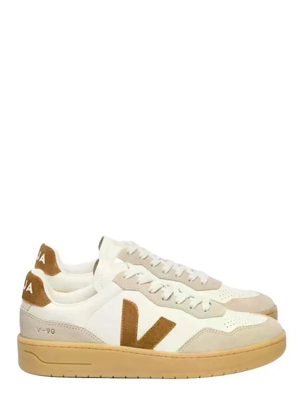 VEJA V-90 Panelled Sneakers - Neutrals