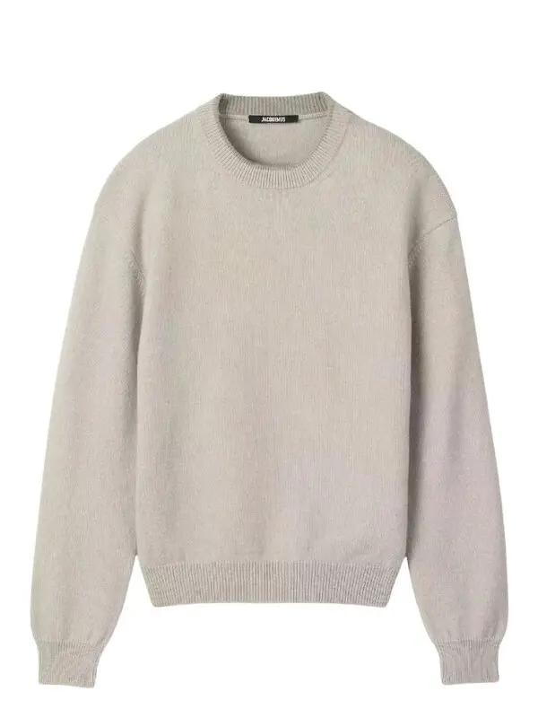 Jacquemus Crew-neck Ribbed-trim Sweater - Neutrals