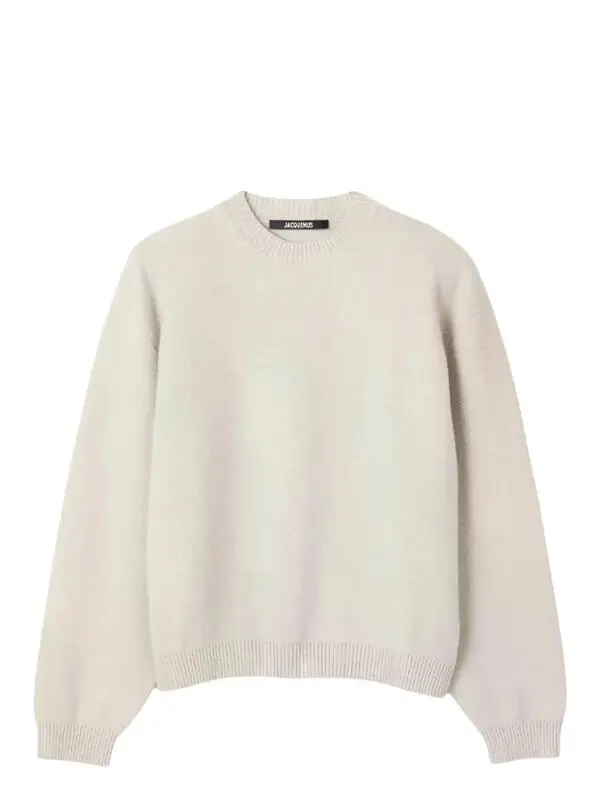 Jacquemus Crew-neck Ribbed-trim Sweater - Neutrals