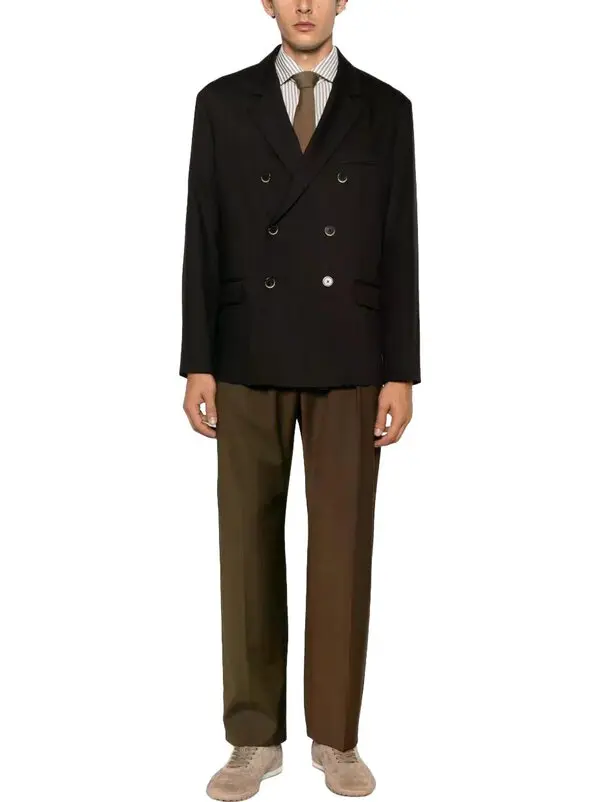 Sandro Gerard Pleated Wide-leg Trousers - Brown
