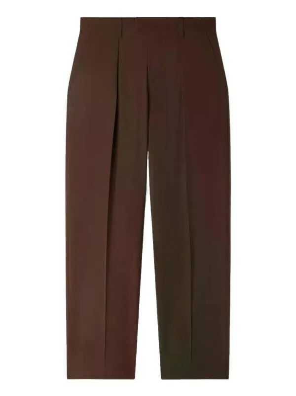 Sandro Wide-leg Wool Trousers - Brown
